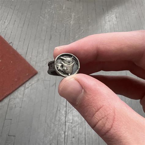 1999 Pokemon Master Trainer Pikachu Ring Gem