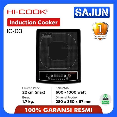 Promo Hi Cook Induction Cooker Ic 03 Kompor Induksi Ic 03 Diskon 23 Di
