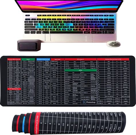 New Ugraded Version Anti Slip Keyboard Pad With Shortcuts，spell Correctly Excel