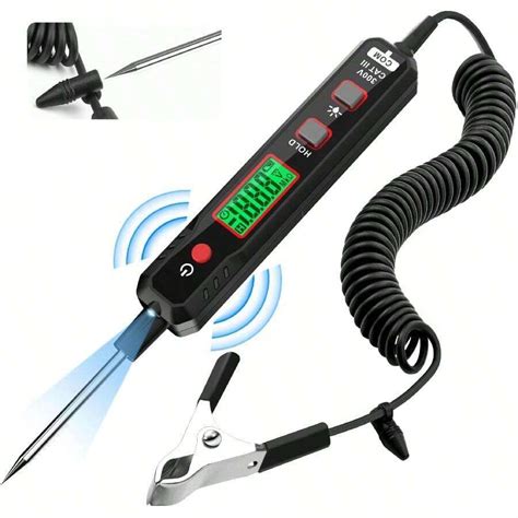 Smart Automotive Test Light Buzzer Circuit Tester With Sharp Probe Bidirectional Voltage