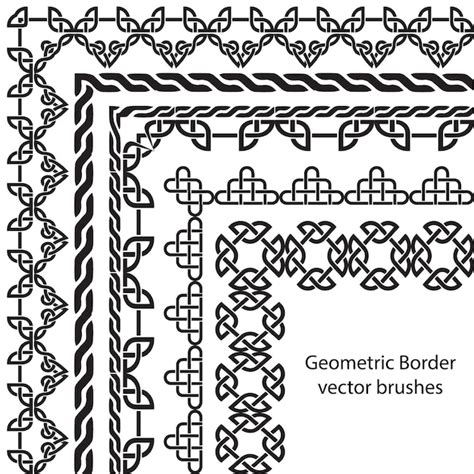 Premium Vector Pattern Border Celtic And Geometric Vector Brush Premium Vector Pattern Border Celtic And Geometric Vector Brush