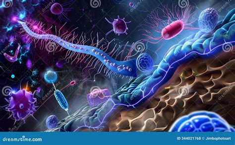 3d Illustration Of An Enzyme Substrate Stock Illustration