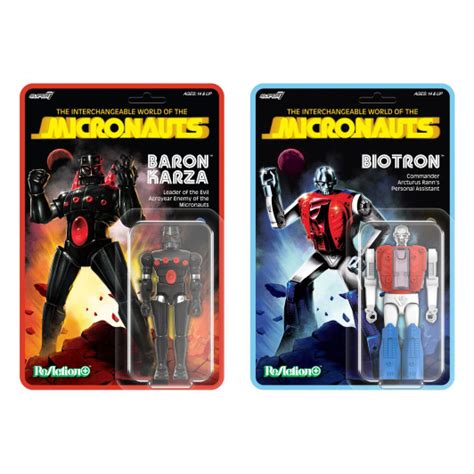 Super7 Micronauts Reaction Wave 2 Force Commander And Microtron Set