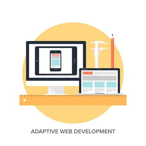 Adaptive Web Design Vector Illustration Concept Stock Vector