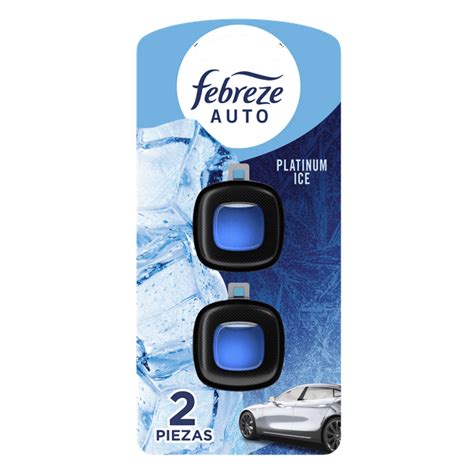Aromatizante Ambiental Febreze Car Platinum Ice 2 Pzas Bodega