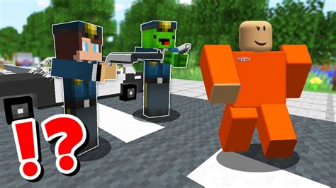 JJ And Mikey In ROBLOX POLICE STATION CHALLENGE In Minecraft Maizen Animation YouTube