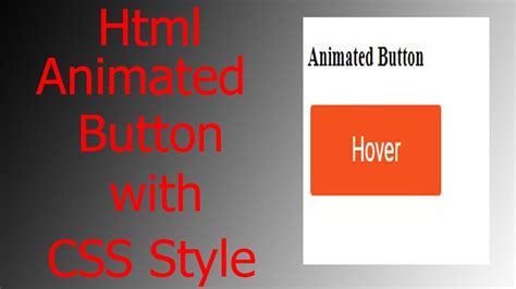 How To Create A Animated Button With Html And CSS YouTube