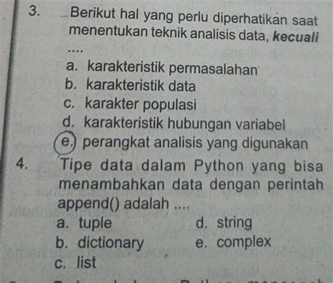 Tipe Data Dalam Python Yang Bisa Menambahkan Data Dengan Perintah Append