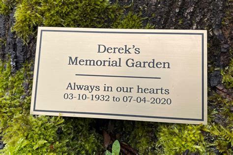 Personalised Brushed Brass Effect Memorial Plaque
