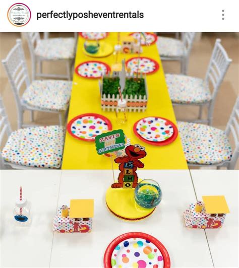 Sesame Street Theme Table Setting And Decor Sesame Street Birthday