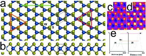 A Atomic Model Of Monolayer Ws 2 In 1h Form With Slight Tilt To Show