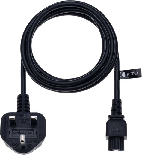 Generic Laptop Power Cable Uk C5 Cloverleaf 3 Pin Oxygen Free Fine