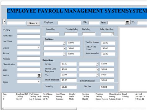 A Payroll Management System Created Via VBA Excel Upwork