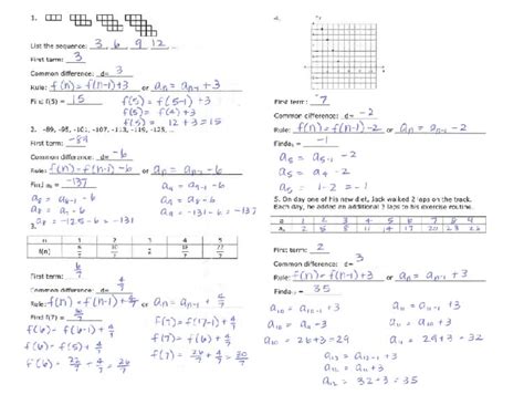 Arithmetic Sequences Notes Recursive Rule By Mathmathmathmath Tpt