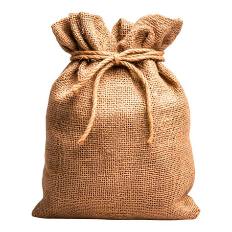 Rustic Burlap Sack Filled With Natural Materials And Grains 54058081 Png