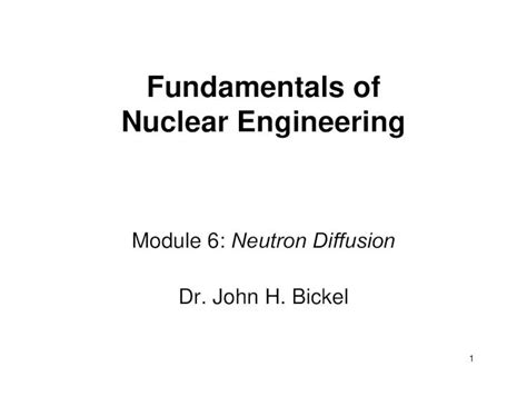 pdf fundamentals of nuclear engineeringnuclear engineering module 6