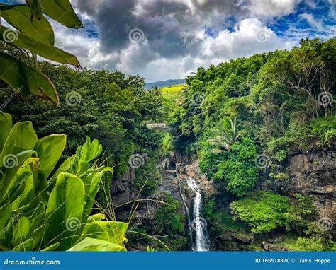 Hawaiian Waterfall Stock Image 90041641