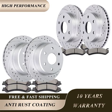 Chevy Silverado Tahoe Gmc Sierra 1500 Yukon Front And Rear Rotors Brake