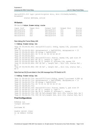 Lab Basic Frame Relay PDF Lab Basic Frame Relay PDF