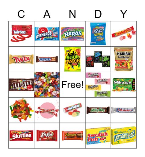 Candy Bingo Bingo Card