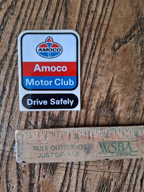 Vintage Amoco Motor Club Sticker Decal Automobile Clubs 3 Aaas Car