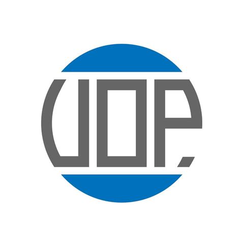 Uop Letter Logo Design On White Background Uop Creative Initials