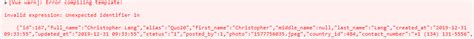 Laravel Error Compiling Template Unexpected Identifier When Rendering