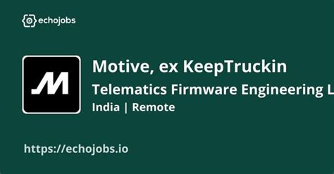 Motive Is Hiring Telematics Firmware Engineering Lead Remote R