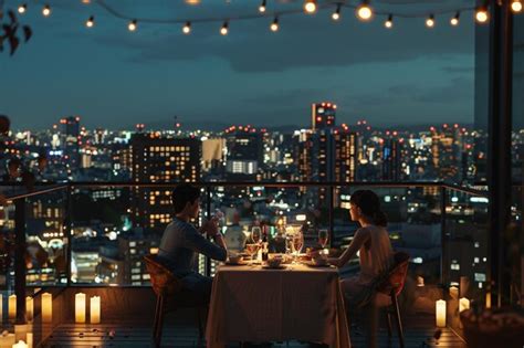 Premium Photo Man Surprising His Partner With A Surprise Rooftop