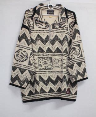 Vintageperiscope Vintage 90s Aztec Pattern Sweatshirt Hoodie Jumper