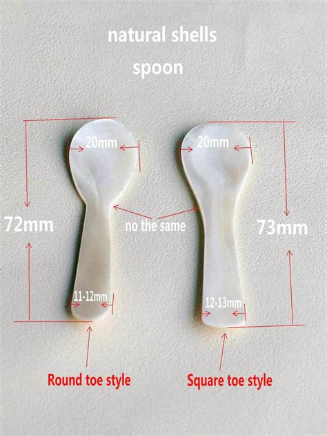 Natural Shell Spoon For Mask And Applying Creams Caviar Ice Cream Spoon Ear Cleaning Spoon