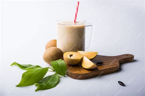 Premium Photo Tasty And Healthy Chickoo Chikoo Or Sapota Milkshake