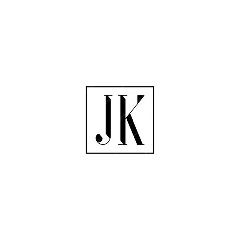 Premium Vector Jk Monogram Logo Design Letter Text Name Symbol Monochrome Logotype Alphabet