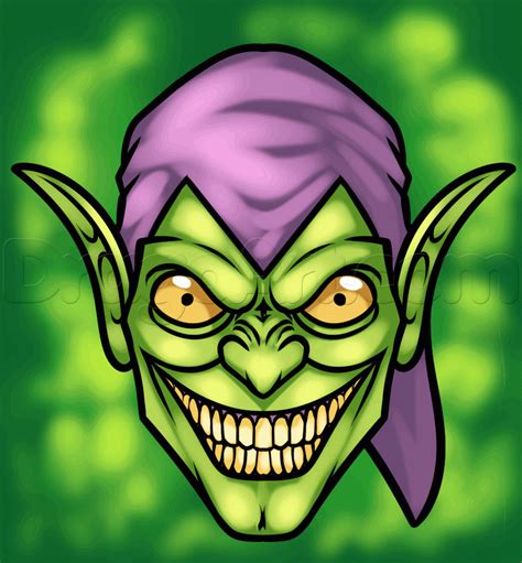 How To Draw The Green Goblin Easy Drawing Step By Step By Dawn