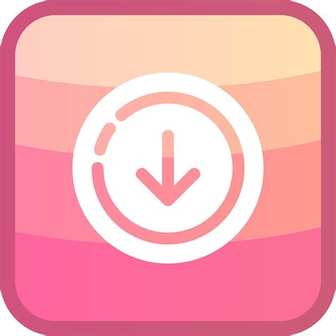 Down Glyph Squre Colored Icon 37430803 Vector Art At Vecteezy