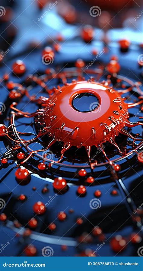 A Microscoping View Of Ai Powered Nano Bots Stock Illustration