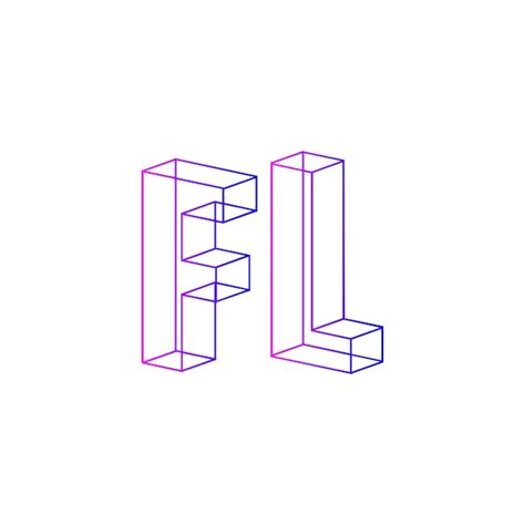 Fl Logo Design Pixellab Premium Vector