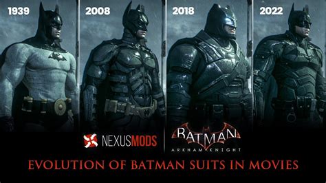 Evolution Of Batman Suits In Movies 1939 2022 Batman Arkham