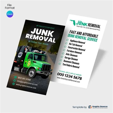 Customizable Junk Removal Business Card Templates Canva