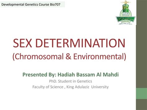 Sex Determination Chromosomal Theory Of Sex Determination Pptx