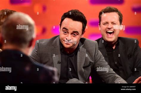 Left To Right Graham Norton Anthony Mcpartlin And Declan Donnelly During Filming Of The