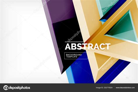 Triangular Low Poly Background Design Multicolored Triangles Stock