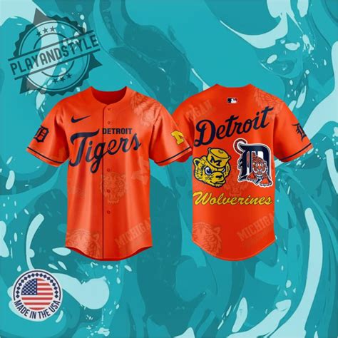 Detroit Tigers Michigan Wolverines Night Mlb Game 2025 Baseball Jersey Playandstyle