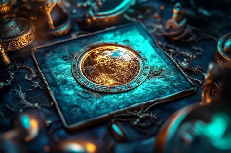 A Map Fragment Glows Gently Surrounded By Various Ancient Artifacts In