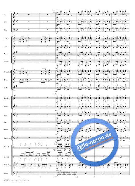 Transformers Steve Jablonsky Sheet Music For Concert Band