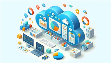 3d Flat Icon As Cloud Based Analytics And Big Data With Data