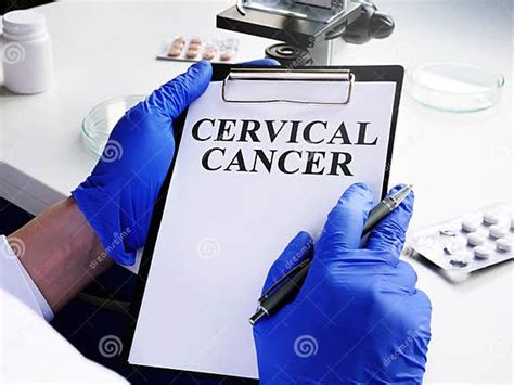 Cervical Cancer Diagnosis On The Medical Form Stock Image Image Of