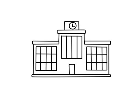 学校简笔画 天奇教育