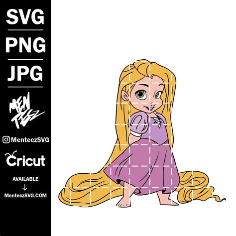 Rapunzel Svg Tangled Snacks Png Clipart Cut File Layered By Color