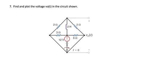 Solved Find And Plot The Voltage Vo T In The Circuit Chegg